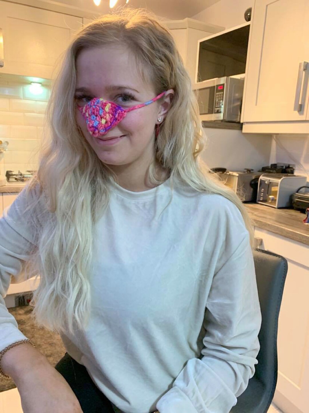 Pink Rainbow Nose Warmer. Nosewarmer, Nose Cosy, Secret Santa, Stocking ...
