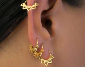 Piercing Jewelry Indian Piercing Tribal Piercing Gold Ear | Etsy