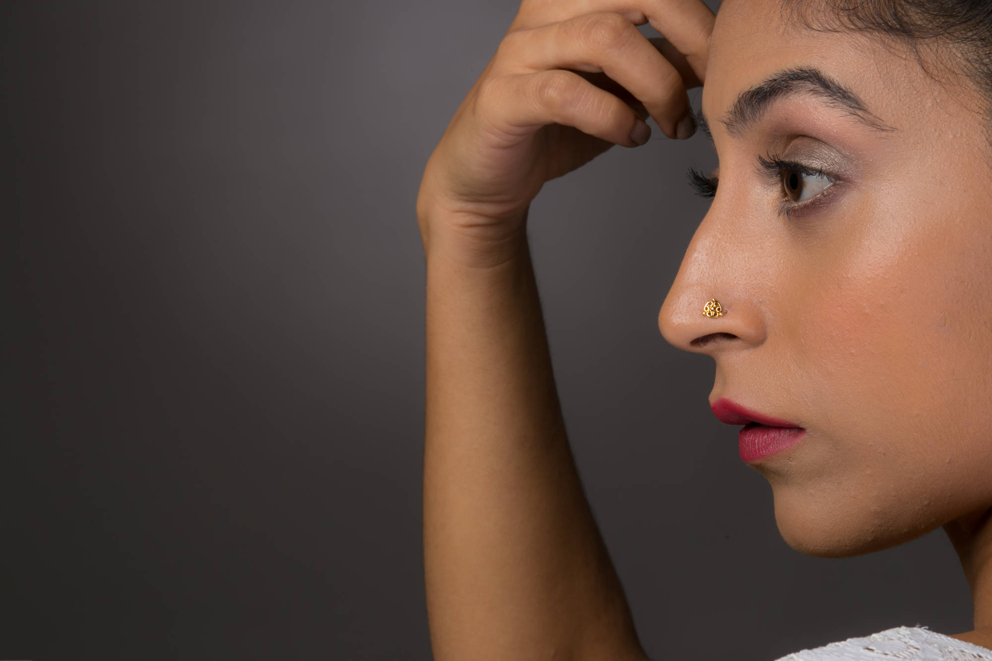 Gold Nose Stud Indian Nose jewelry Solid Gold Nose Ring | Etsy