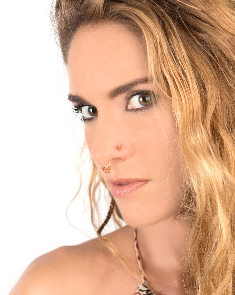 Gold Piercing Set Tribal Septum Jewelry Indian Nose Studs - Etsy