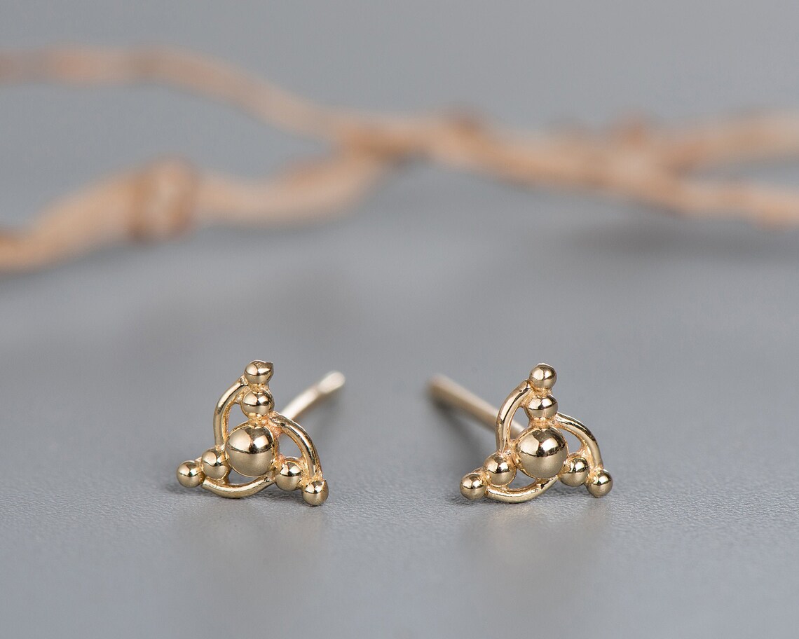 Unique Stud Earrings, Boho Studs, Indian Earrings, Indian Jewelry, Tiny ...