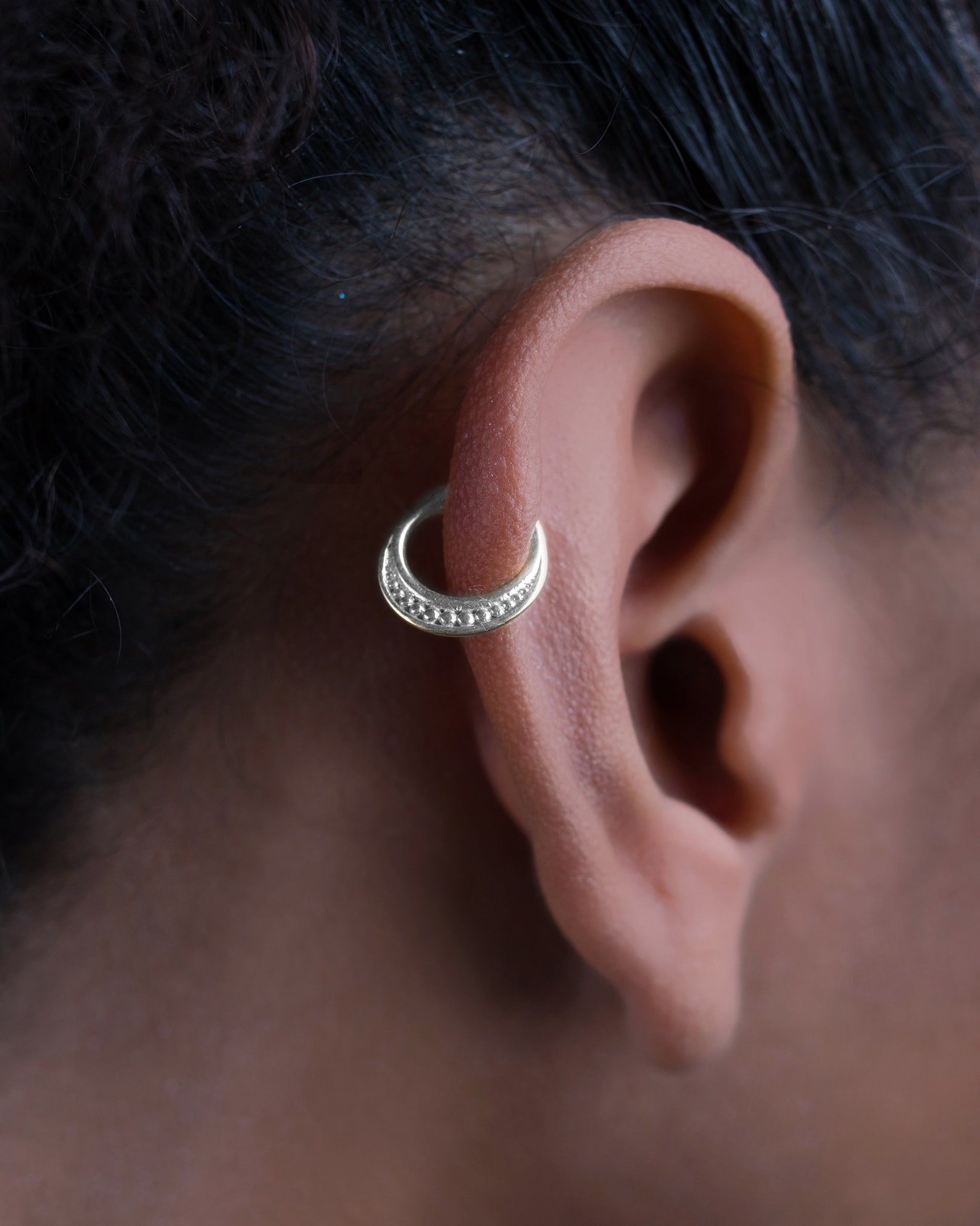 Sterling Silver Daith Earring, Womens Daith Piercing, Boho Rook ...