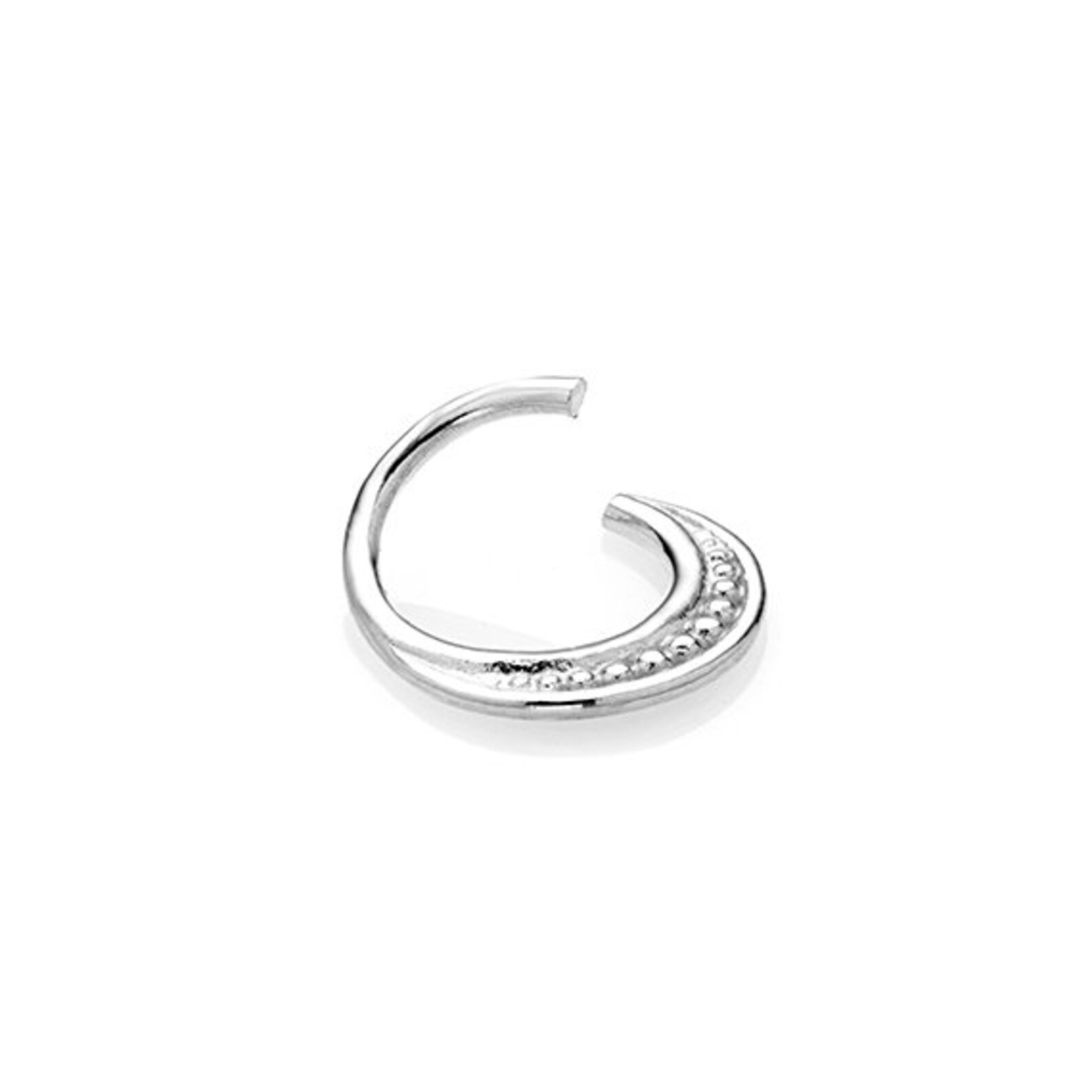 Moon Septum, Sterling Silver Septum Ring for Pierced Nose, Real Septum ...
