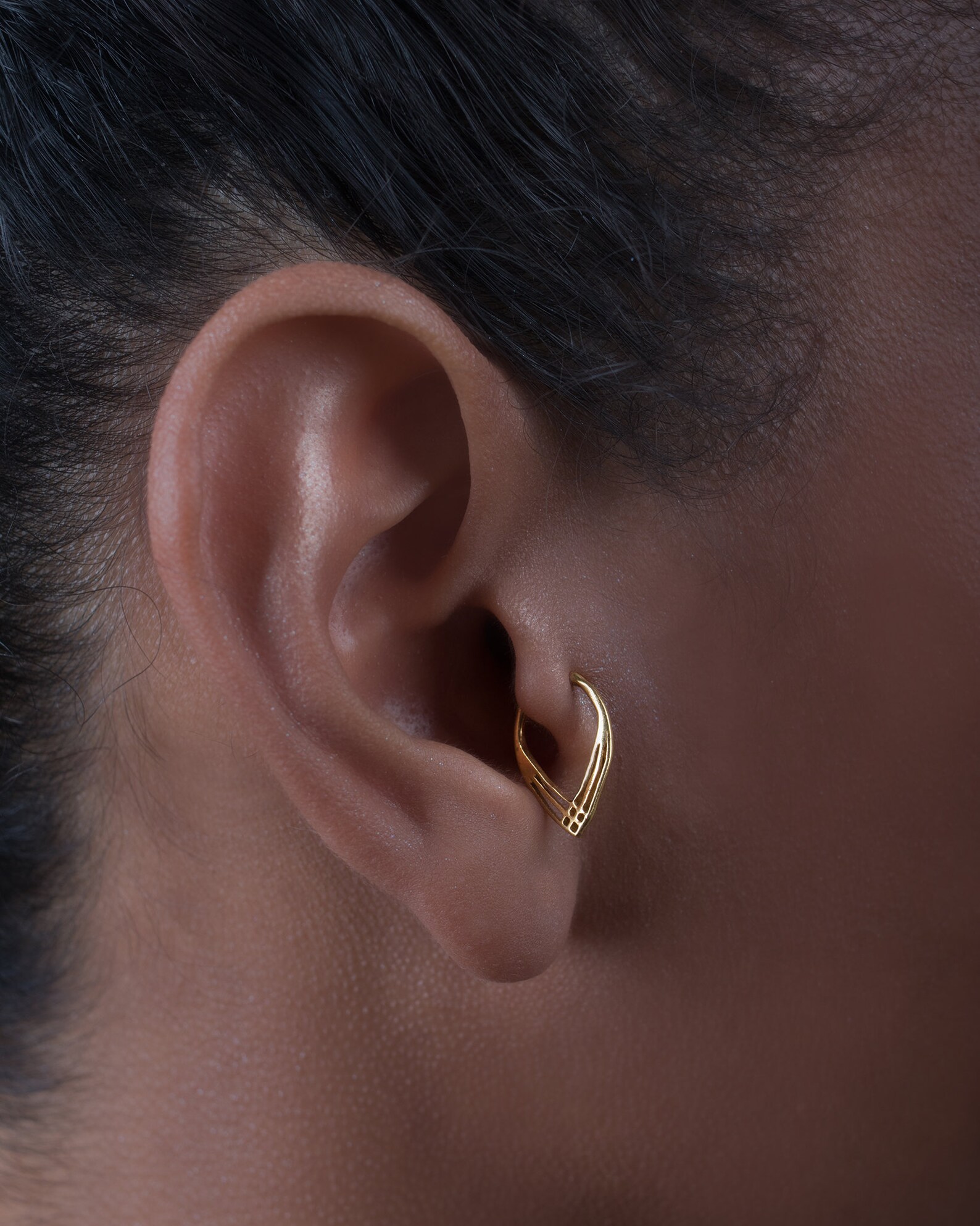 Gold Plated Silver Helix Earring Women's Piercing Helix - Etsy
