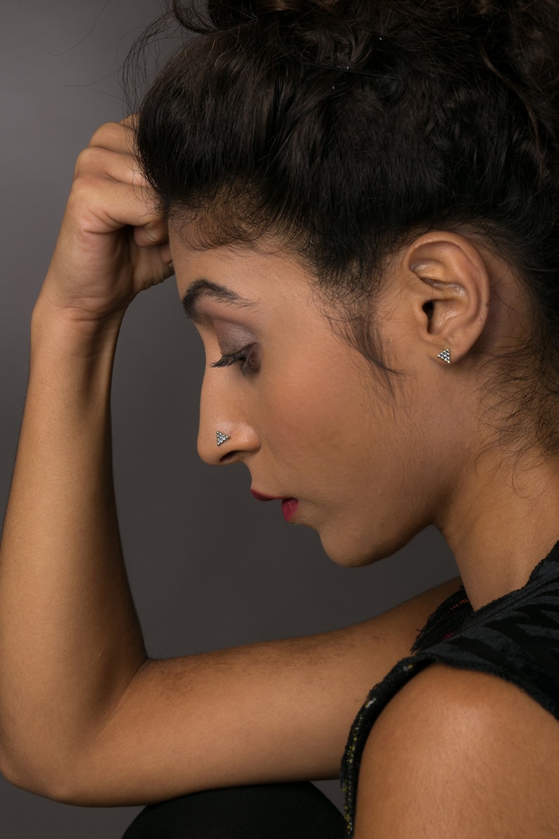 Unique Nose Stud Silver Nose Stud Nose Ring Stud Tribal - Etsy