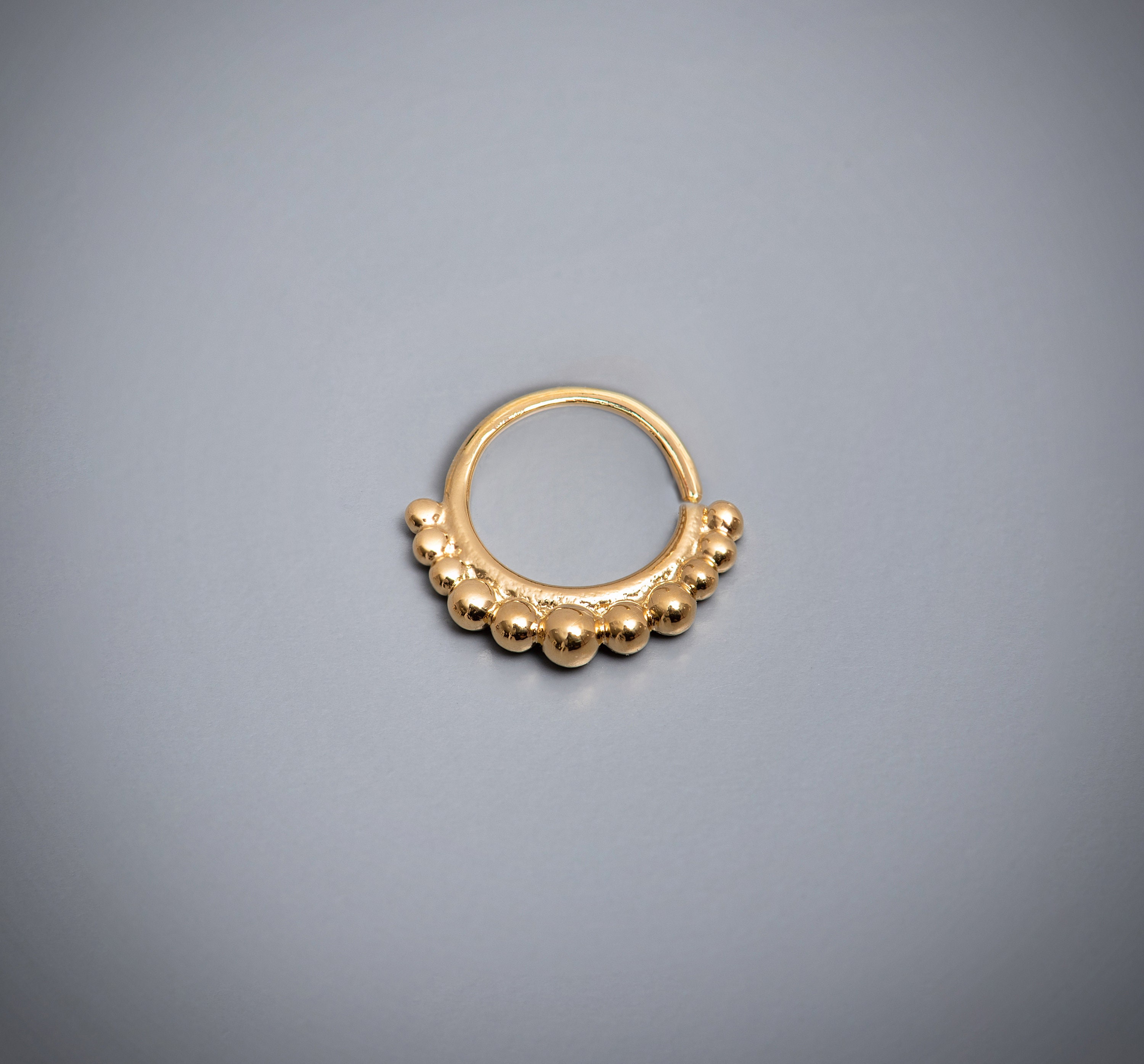 Real Septum Ring Gold Septum Hoop Tribal Septum Jewelry | Etsy