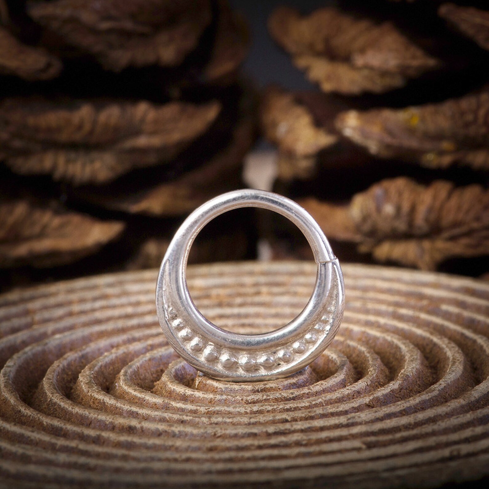 Sterling Silver Daith Earring, Womens Daith Piercing, Boho Rook ...