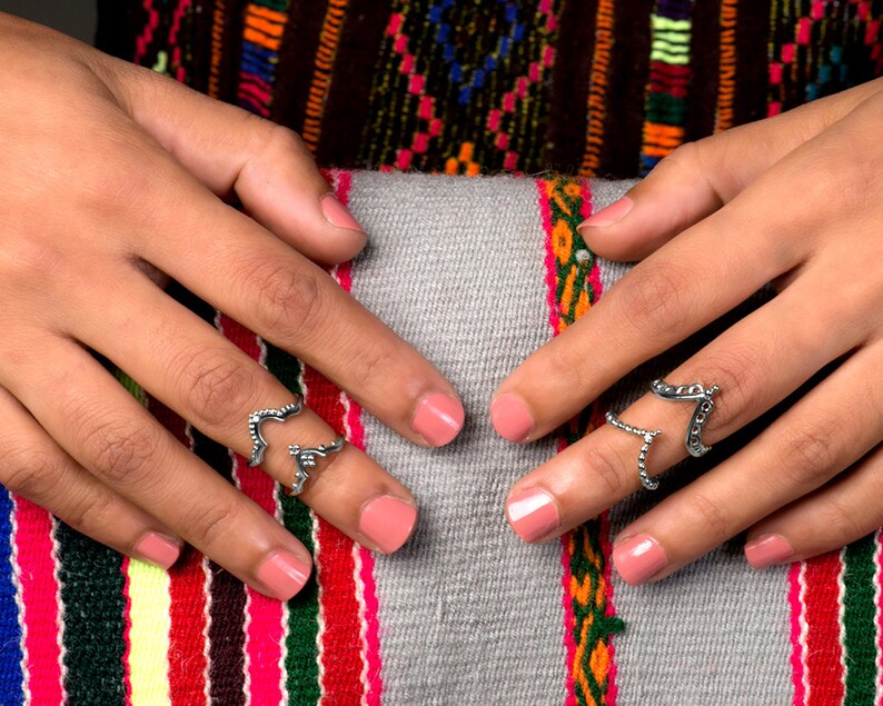 Gold Midi Rings Silver Midi Rings Midi Ring Set Knuckle | Etsy