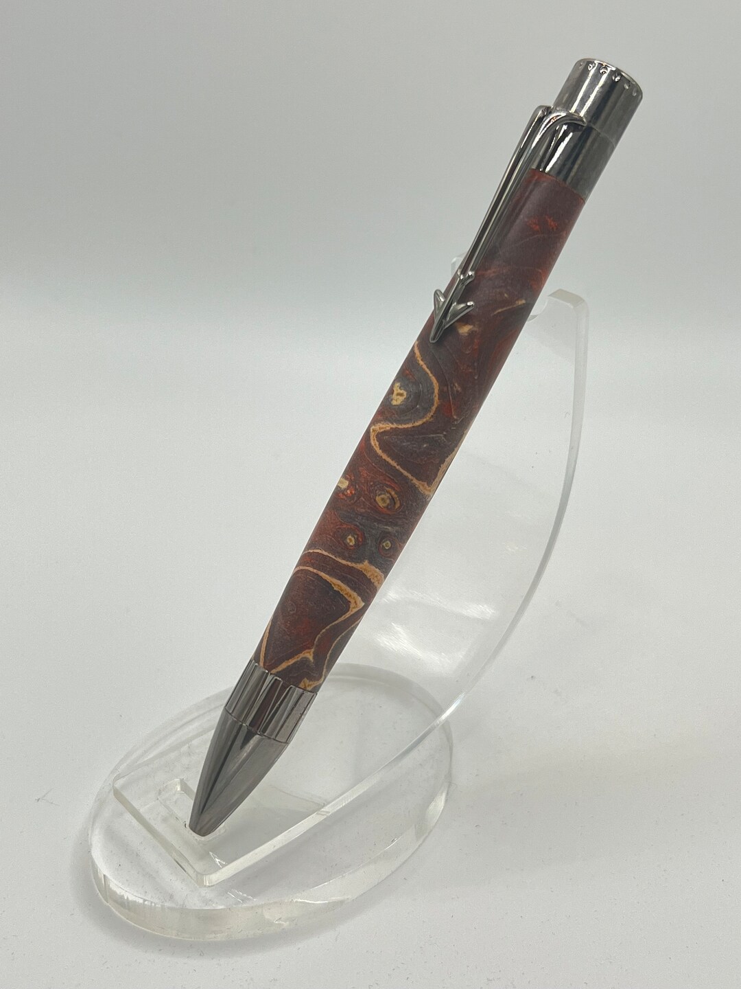 JET - Beautiful Jet Aircraft Ink Pen Made Using Double Dyed Maple Burl ...
