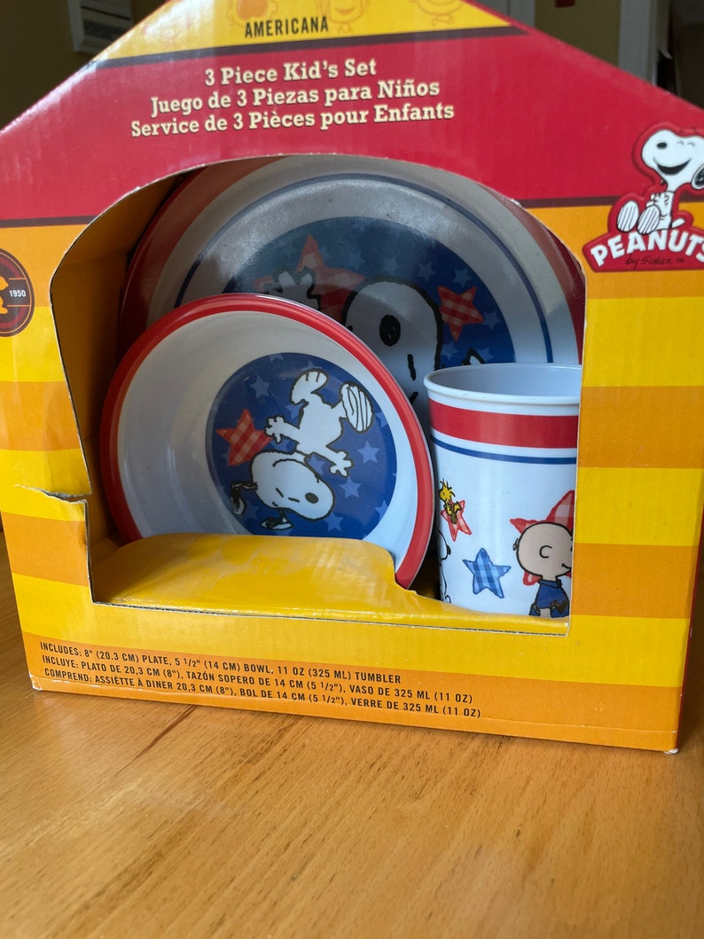 Snoopy Dinner Set - Etsy