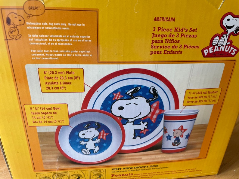Snoopy Dinner Set - Etsy