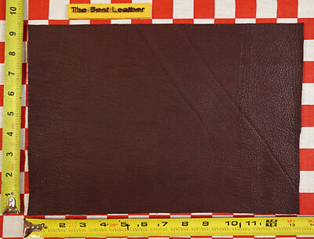 Horween Burgundy Bison 5 Oz Leather Piece, 13" X 9" Nat. Qlty - Etsy