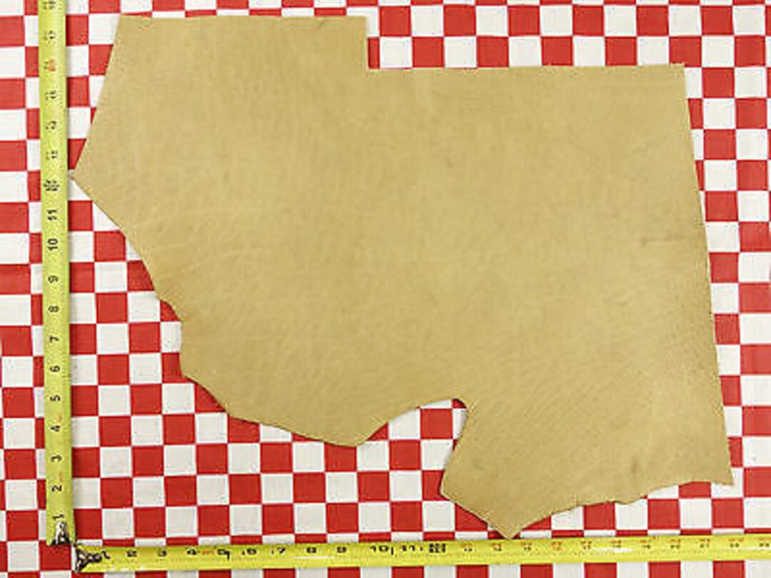 Horween Natural Tumbled Bison 5-6 Oz Leather 20"x17" Nat. Quality Logo ...