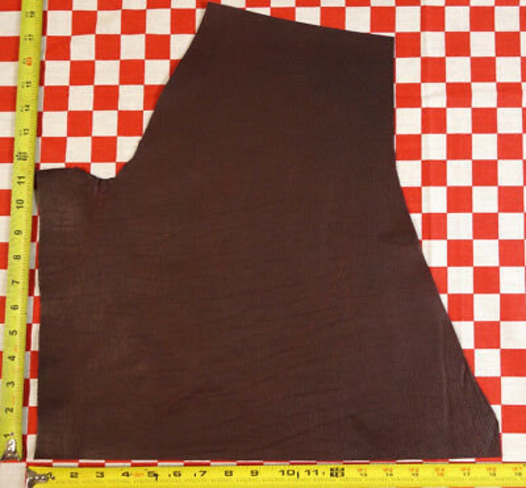 Horween Burgundy Bison 3.5 Oz Leather Piece, 18" X 18" Nat. Qlty - Etsy