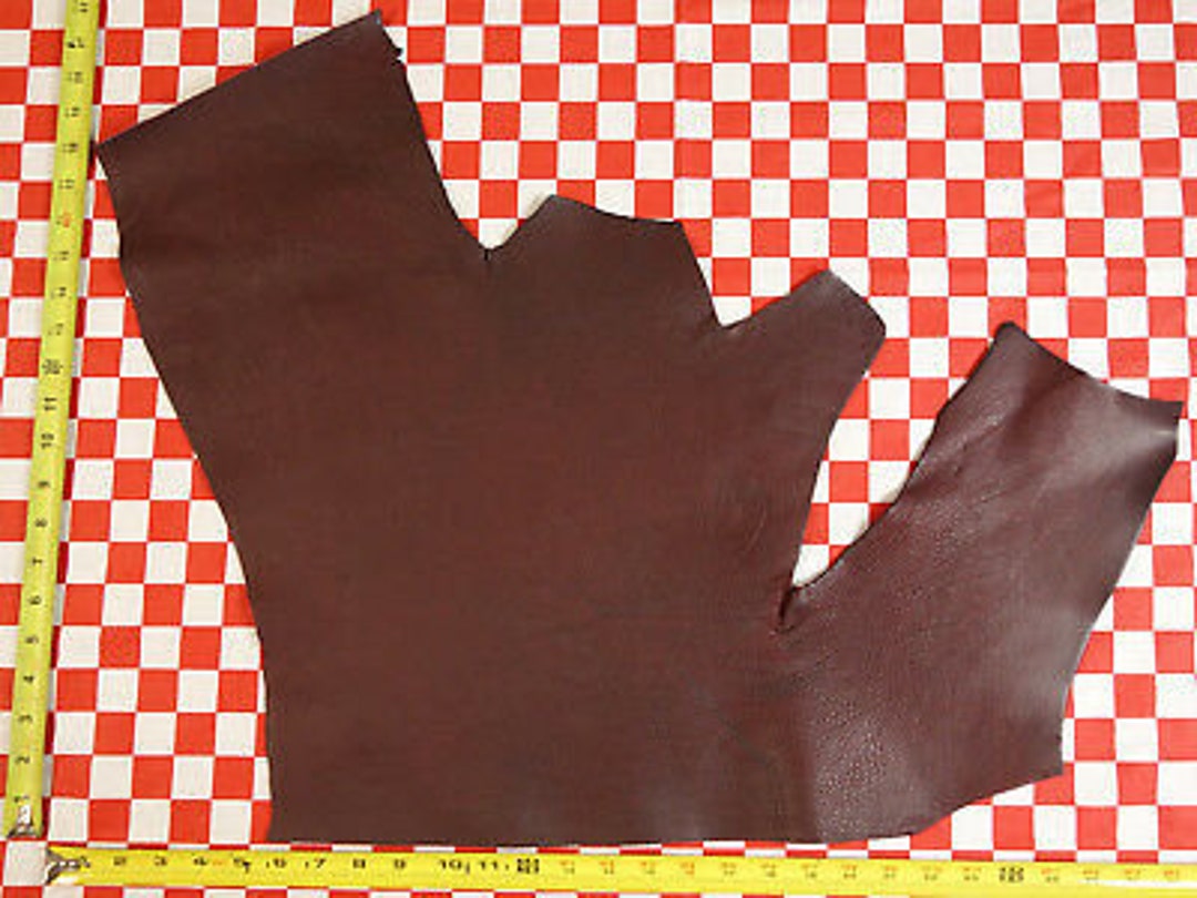Horween Burgundy Bison 4 Oz Leather Piece, 27" X 21" Nat. Qlty - Etsy