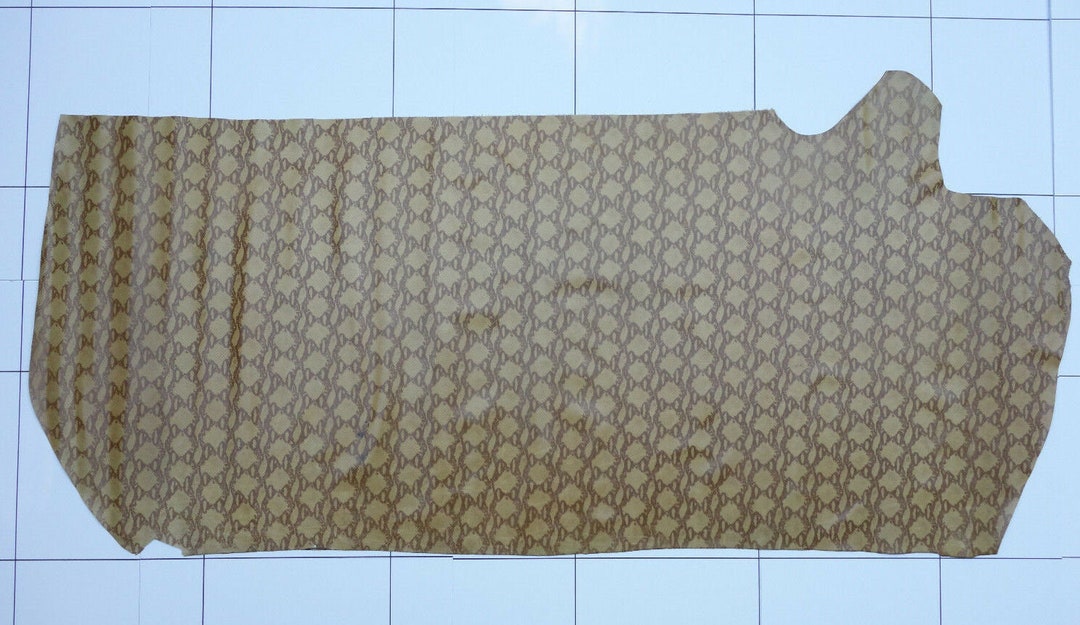 Leather Hide Brown Snake Print Embossed Cow Skin Approx 12 Sq/ft Crafts ...