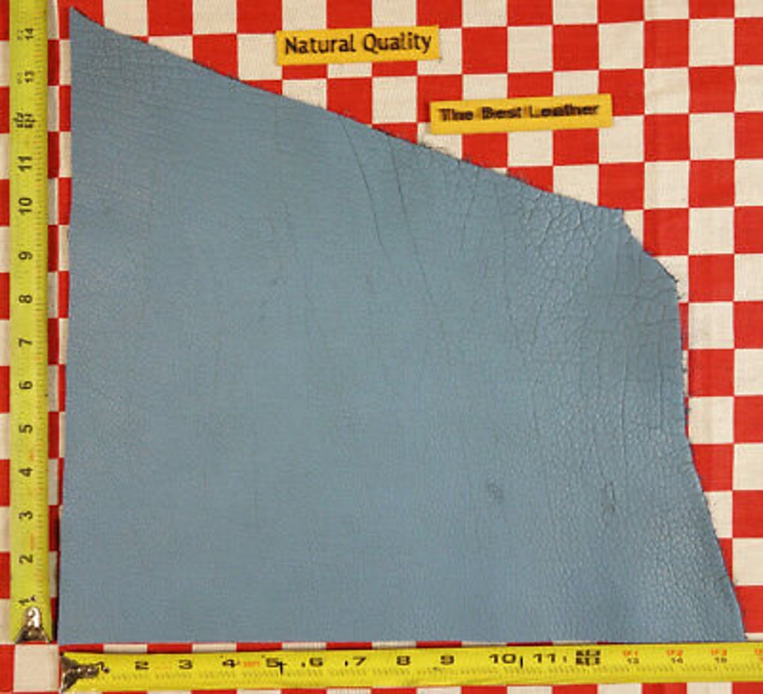 Horween Sky Blue Bison 6 Oz Leather Piece, 15.5" X 14", Nat. Qlty - Etsy