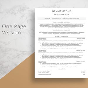 Minimalist ATS Resume Template for Google Docs, Word and Pages, ATS ...
