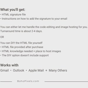 Clickable HTML Email Signature, Apple Mail Signature, Gmail Signature ...