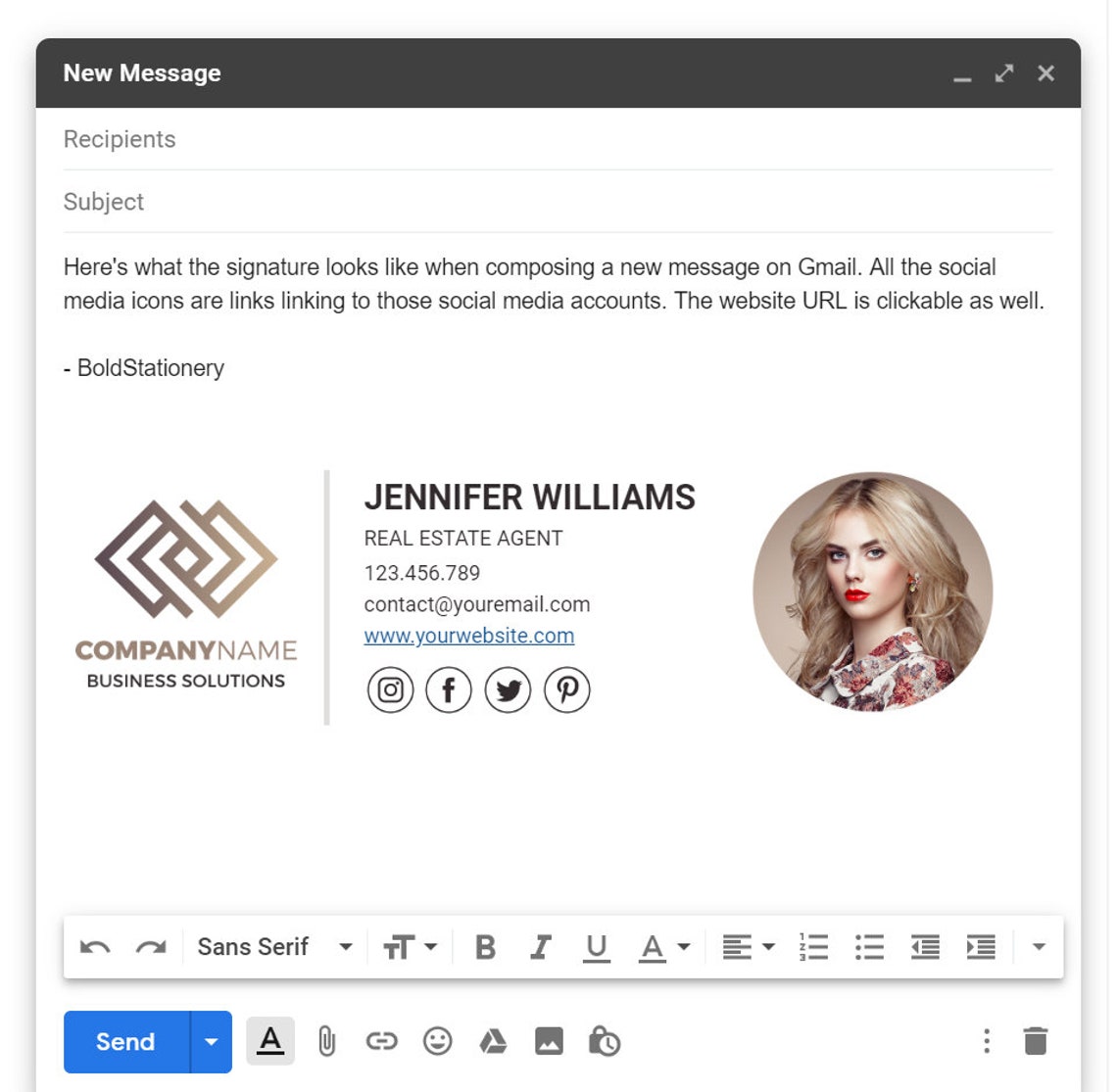 Email Signature, Clickable HTML Email Signature, Custom Gmail Signature ... Email Signature, Clickable HTML Email Signature, Custom Gmail Signature ...