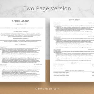 Minimalist ATS Resume Template for Google Docs, Word and Pages, ATS ...