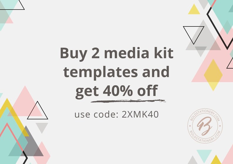 Canva Media Kit Template 14 Ad Rate Sheet Press Kit | Etsy