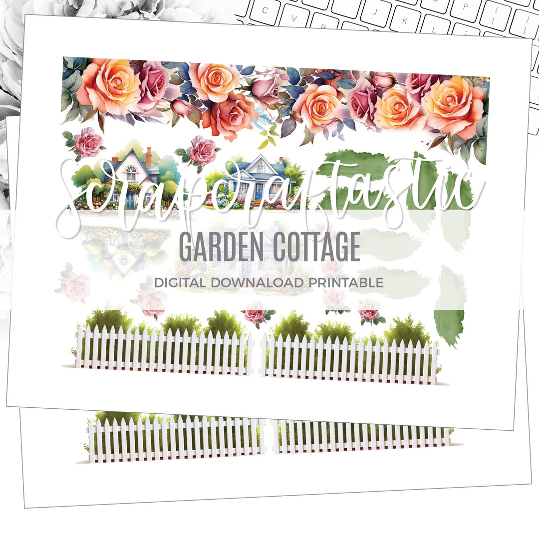 Garden Cottage Printable Planner Stickers Clip Art Digital Download - Etsy