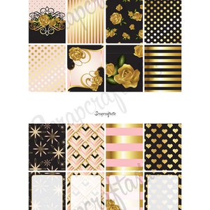 Roses Are Gold Printable Planner Stickers - Etsy