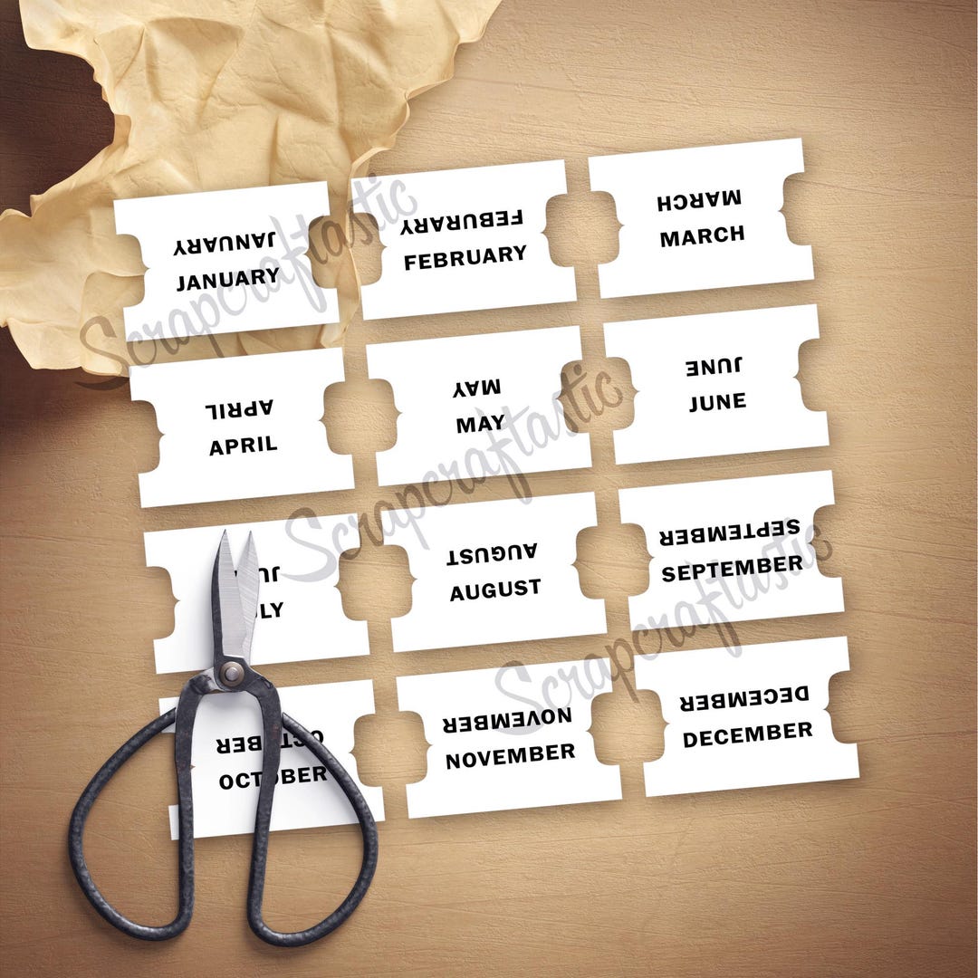 Large Monthly Tabs Printable and Cut File Planner Tabs - Etsy