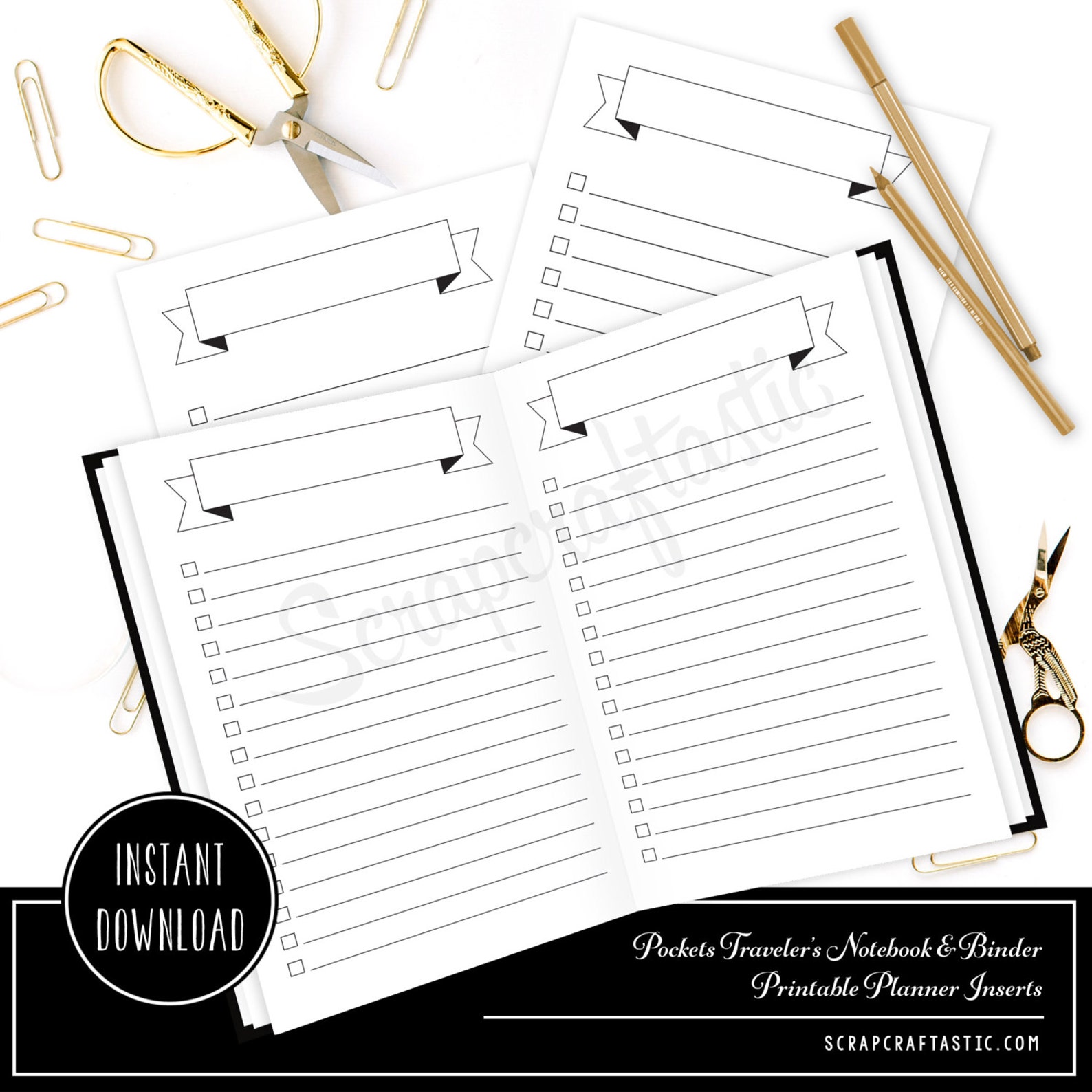 Banner Header and Check List Planner Printable Insert Refill - Etsy