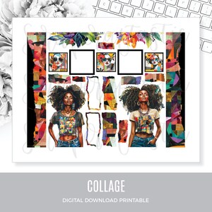 Collage Printable Planner Stickers Clip Art Digital Download - Etsy
