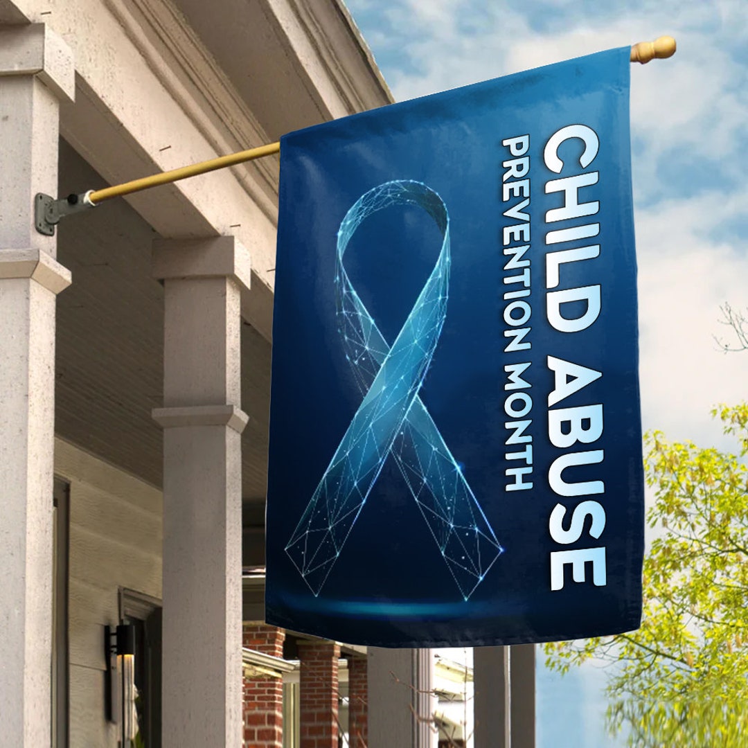 Prevention Child Abuse Awareness Garden Flag, Outdoor Decorative Yard ...