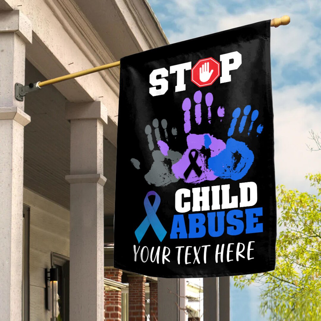 Child Abuse Awareness Flag, Child Abuse Prevention Awareness Flag, Stop ...