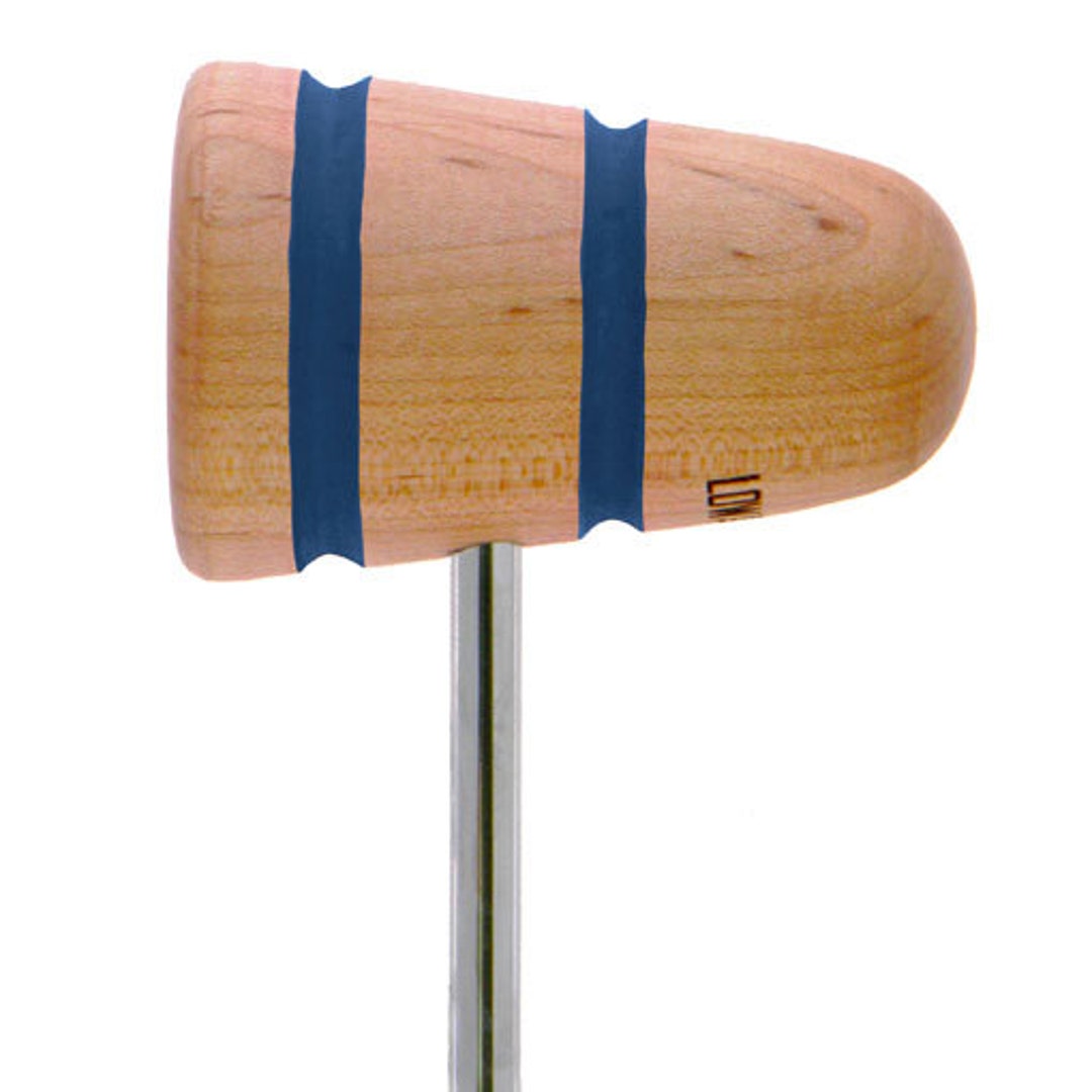 Wood Bass Drum Beater for Drummers - Hand Painted Blue Stripes - Etsy