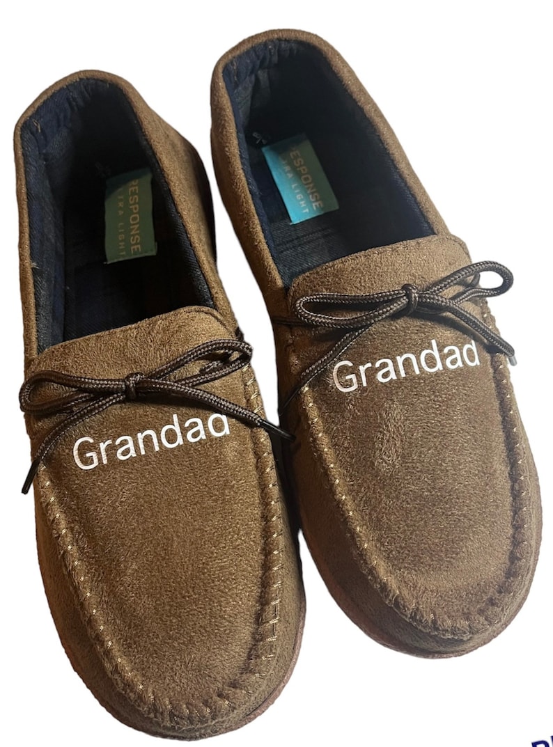 Personalised Mens Moccasins Slippers, Birthday Gift, Gift for Him, Mens ...