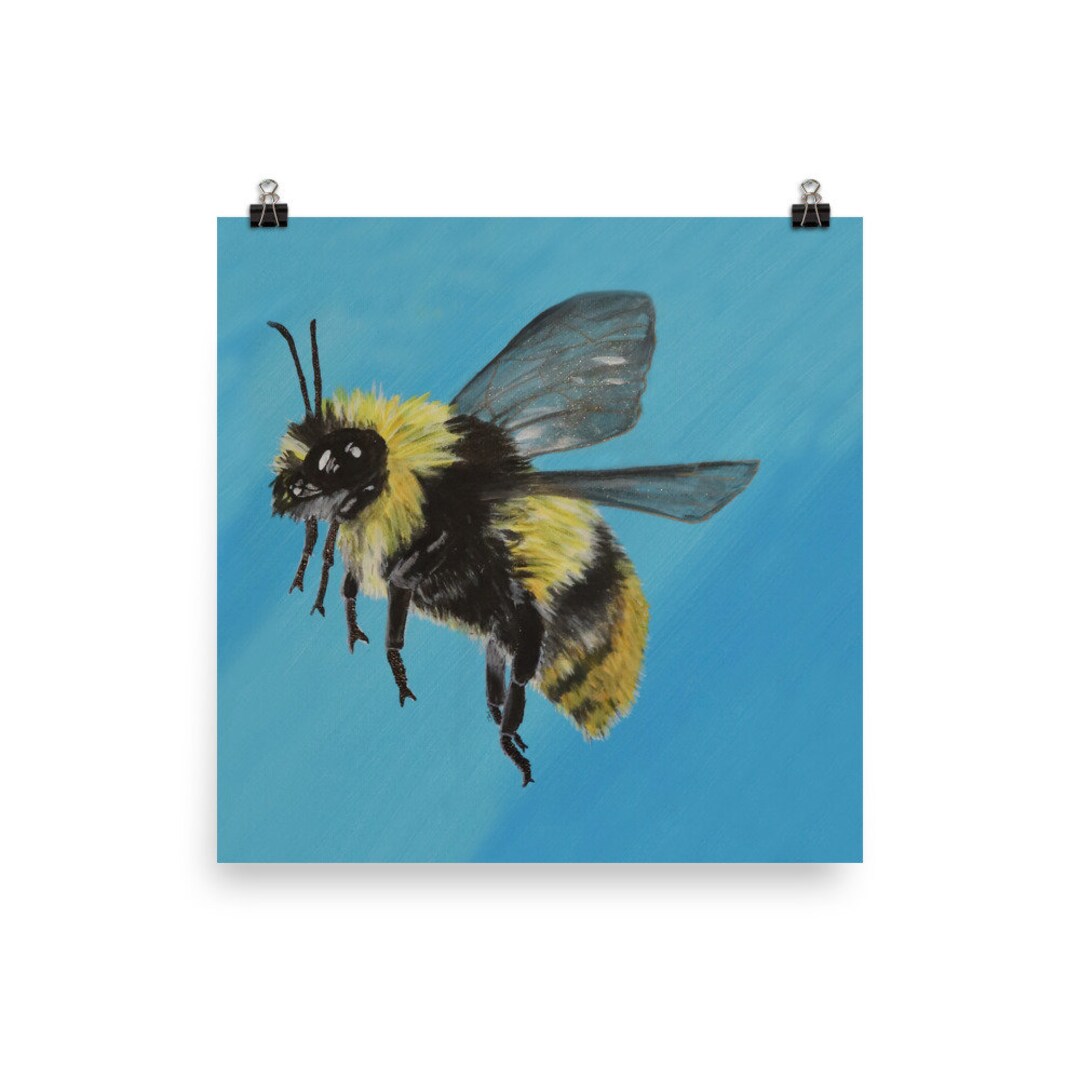 Poster Print Whimsical Bumble Bee - Etsy