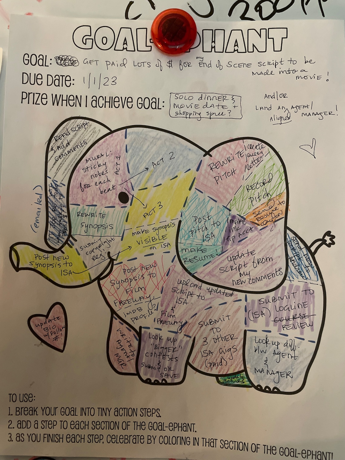 Goal-ephant: Adorable Printable PDF to Help You Achieve Your Goals ...