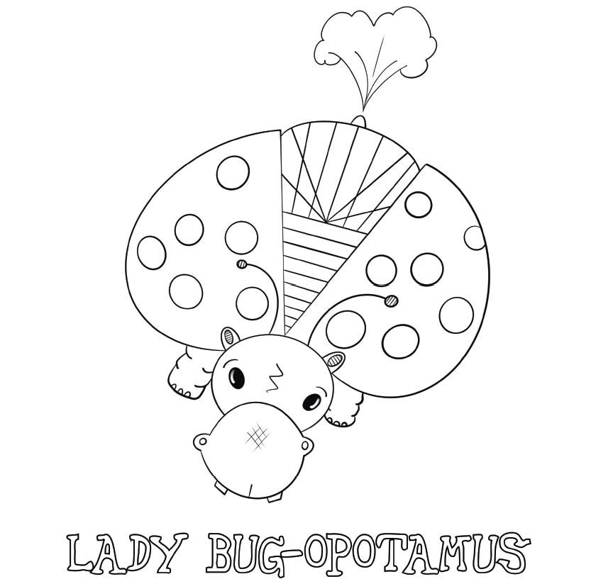 Coloring Book-opotamus: a Downloadable Coloring Book of 20 Weird ...