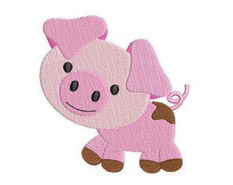 Pig embroidery | Etsy