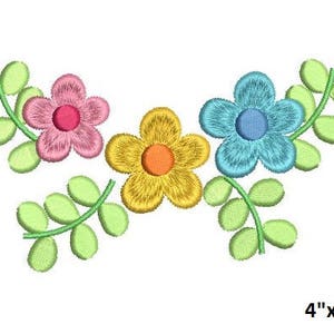 Floral Machine Embroidery Design, Floral Fill Stitch Embroidery Design ...