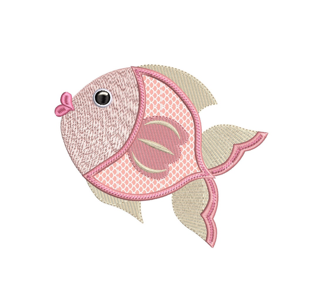 Fish Applique Embroidery Design, Cute, Cute Fish, Tropical Fish ...