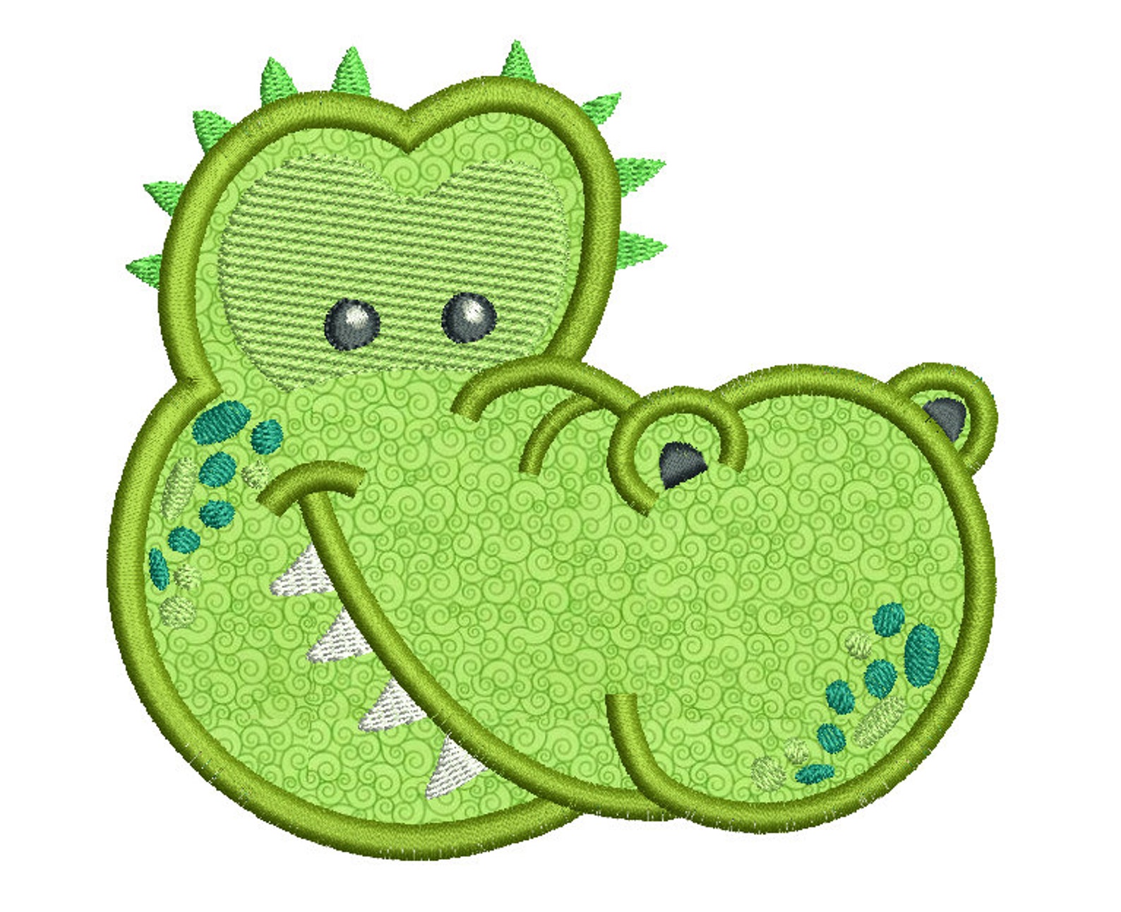 Alligator Applique Machine Embroidery Design, Instant Download ...