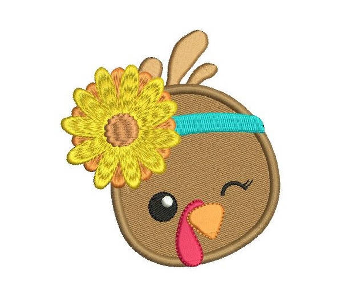Thanksgiving Turkey Machine Embroidery Designs Fill Stitch - Etsy