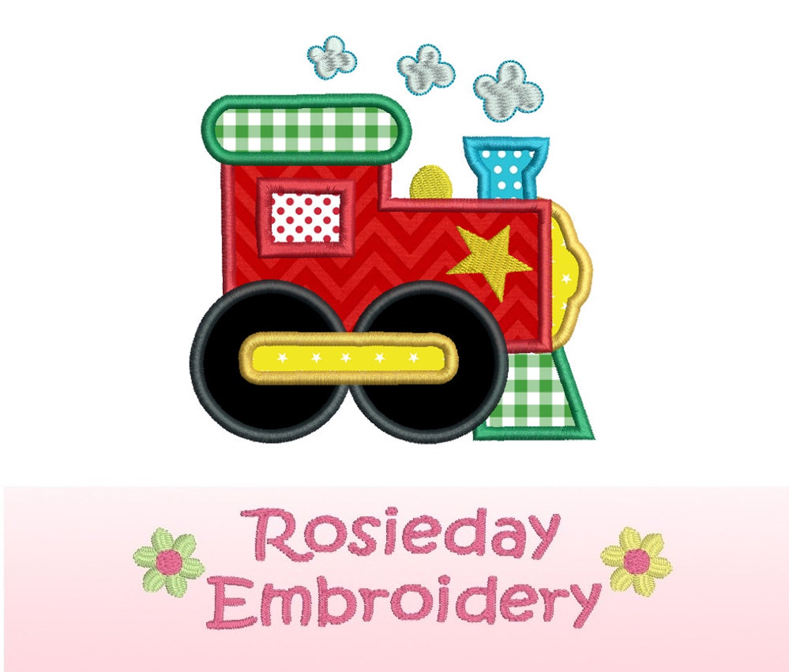 Toy Train Machine Embroidery Applique Design Boy's - Etsy