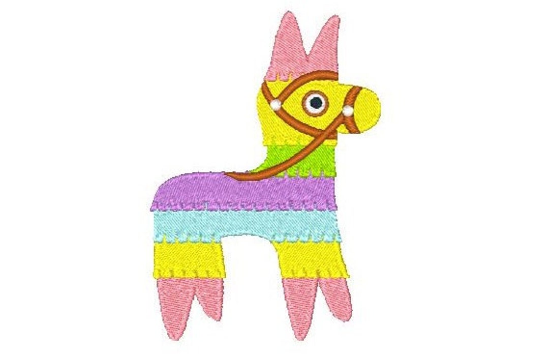 Pinata Donkey Machine Embroidery Design, Fiesta Fun, Cute Mexican ...