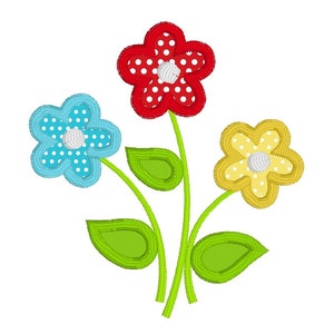 Floral Applique Machine Embroidery Design, Flower Embroidery Design ...