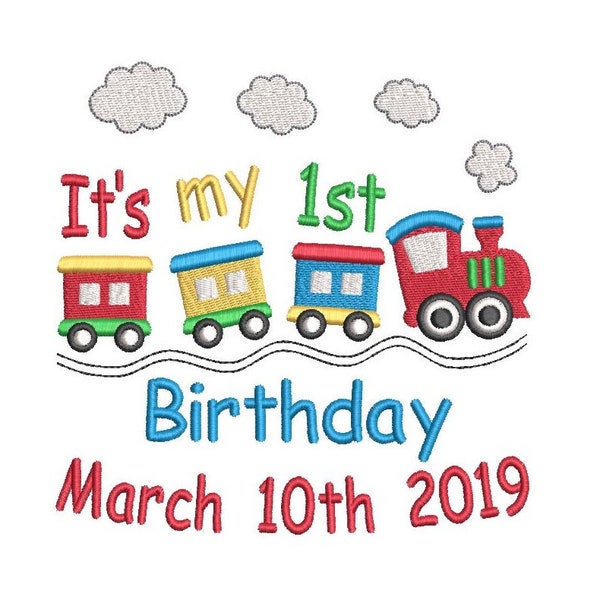 Train Embroidery - Etsy