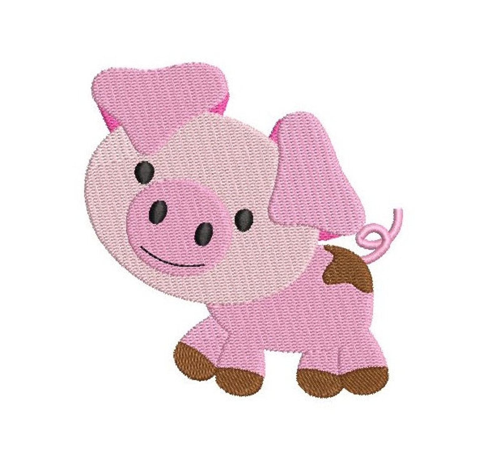 Mini Pig Embroidery Design, Fill Stitch Pig, Cute Pig, Machine ...