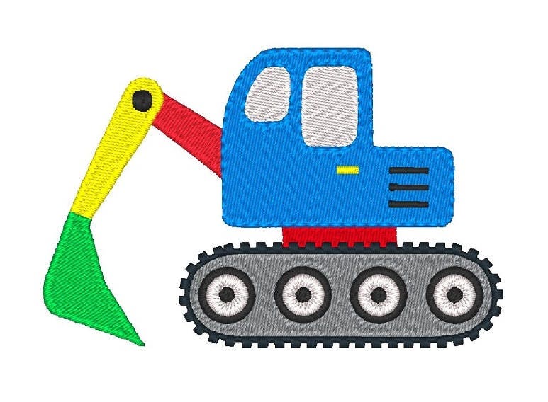 Construction Machine Embroidery Designs, Set of 12 Designs, Vehicles ...