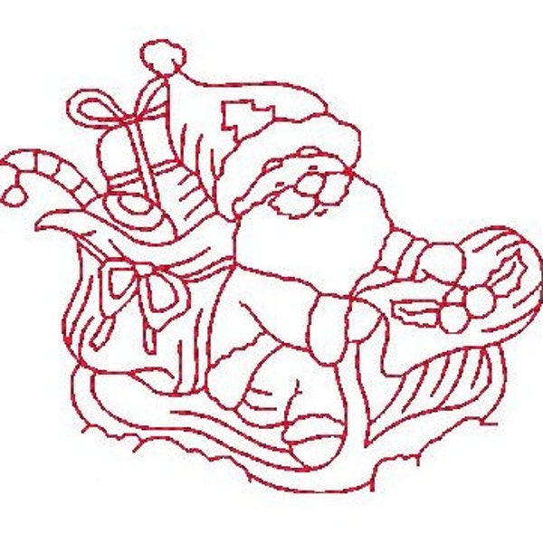 Christmas Redwork - Etsy